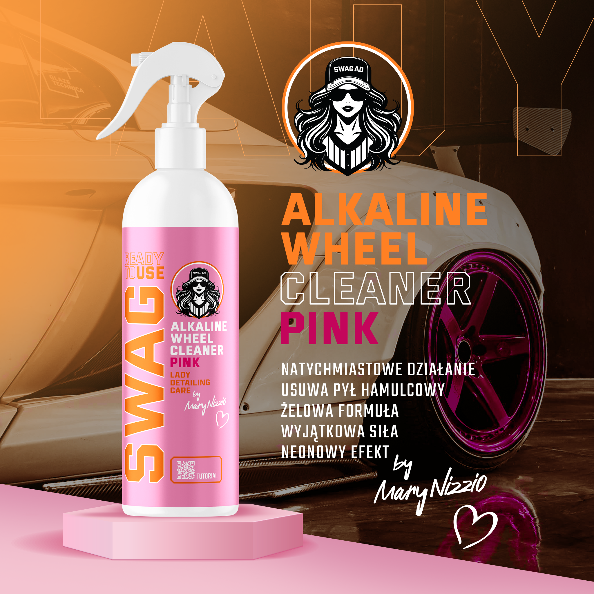 Swag LADY ALKALINE WHEEL CLEANER PINK / 500ml | gotowy do użycia ...
